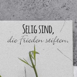 Kirchlicher Motivstempel: Selig sind, die Frieden stiften