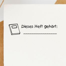 Schulstempel Text Dieses Heft gehört ...