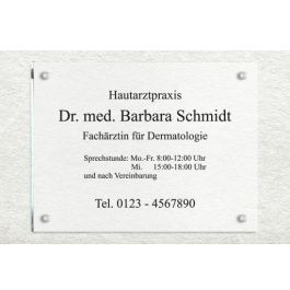 Praxisschild Acryl 400 x 300 mm