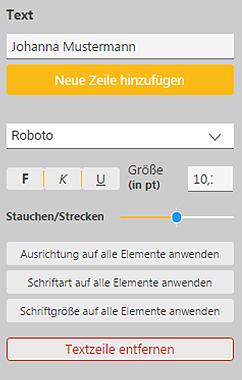 Editor zum Stempel selbst gestalten
